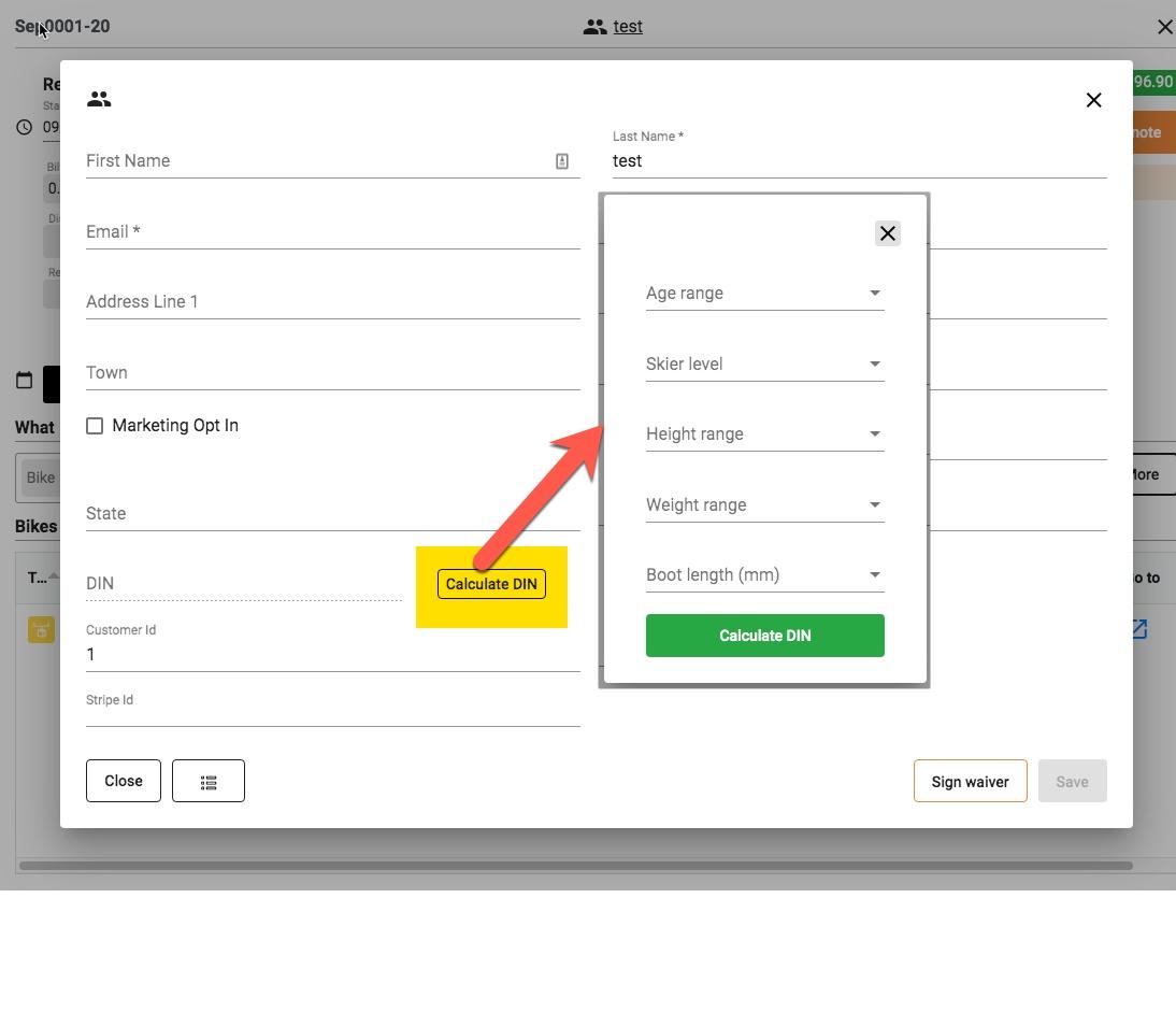DIN calculator (for ski stores) print history and more... - Bike Rental ...