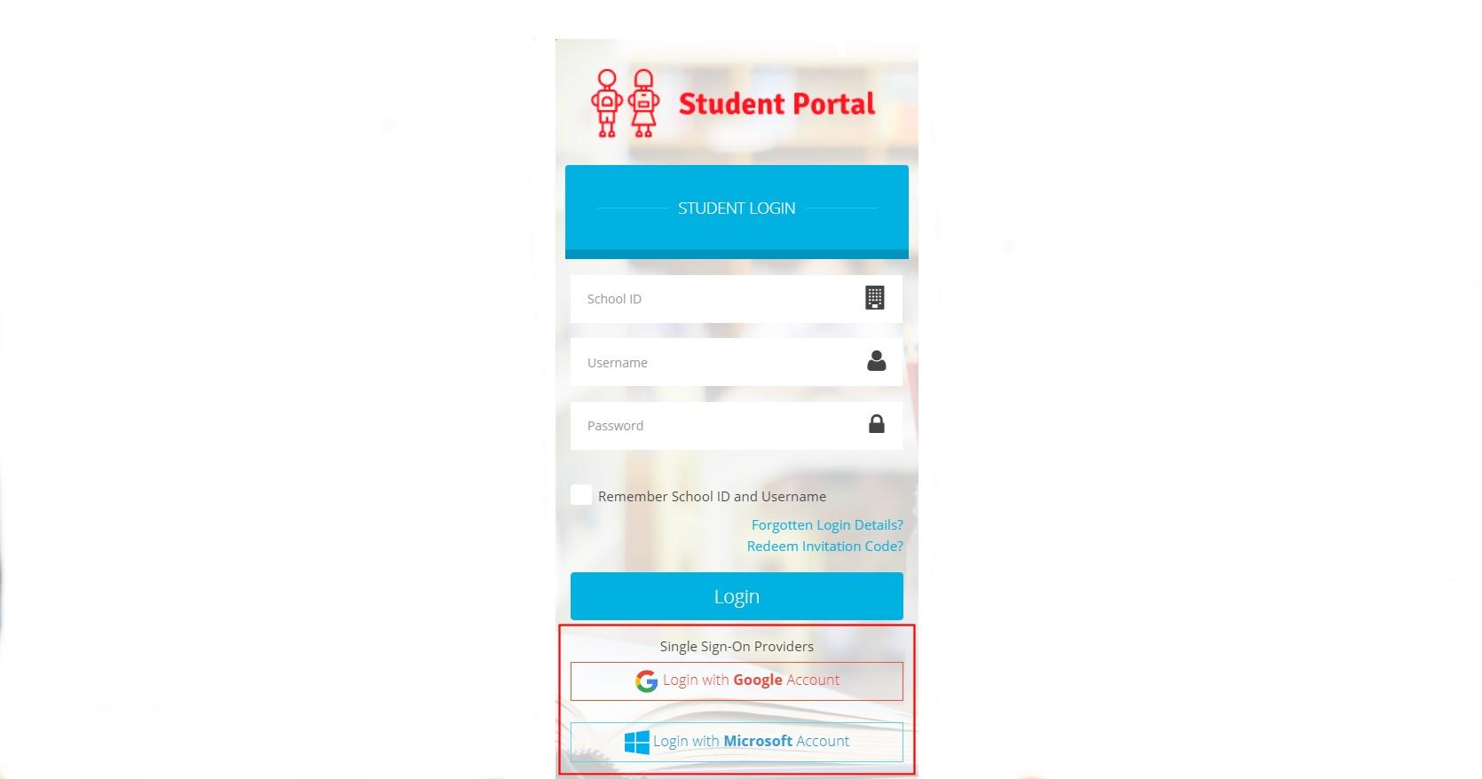 Student Portal - Single Sign-On Support Added - Bromcom