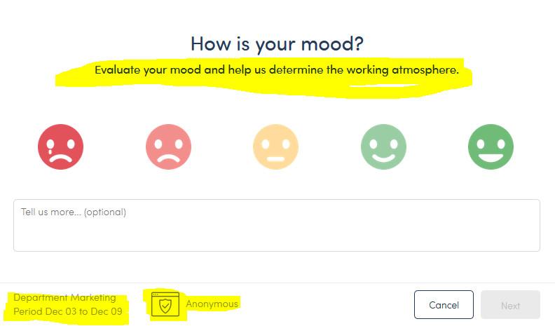 New mood review form - CompanyMood | Beamer