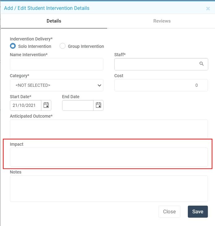Students - Interventions - Bromcom