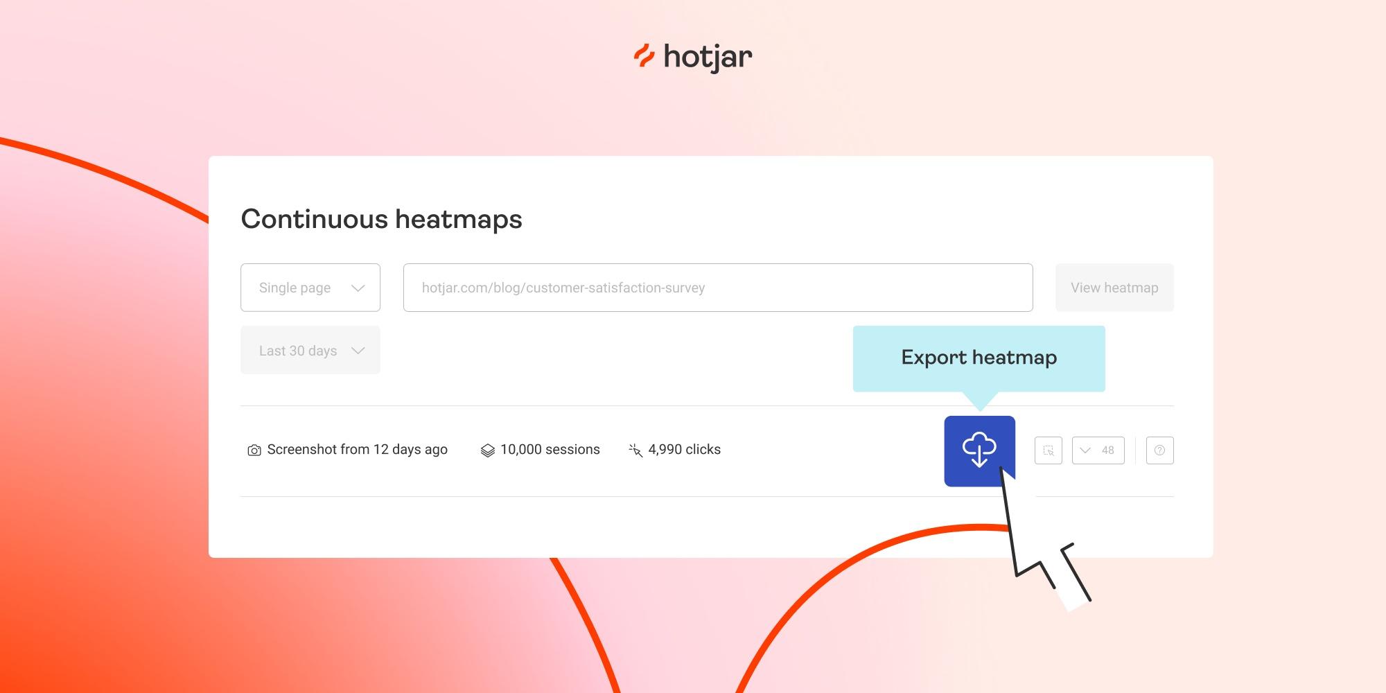 Easily share insights with download image in Continuous Heatmaps - Hotjar