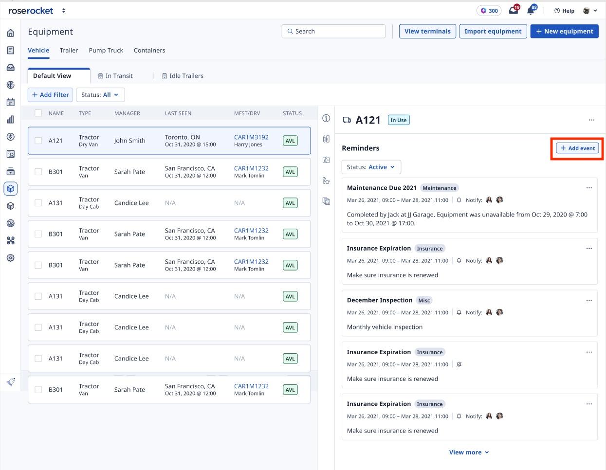Equipment Maintenance Reminders - Rose Rocket
