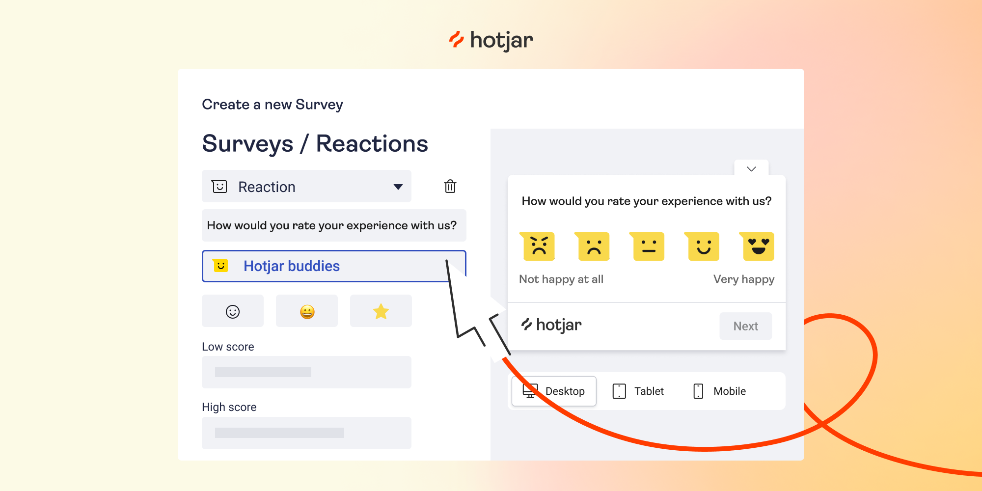 Get quick, actionable feedback with Reactions in Surveys - Hotjar