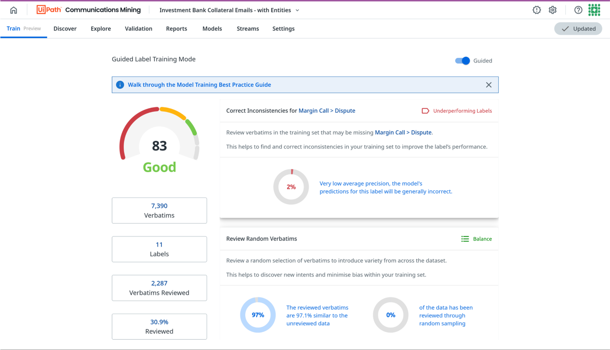 Introducing: Our New Train Feature - UiPath Communications Mining ...