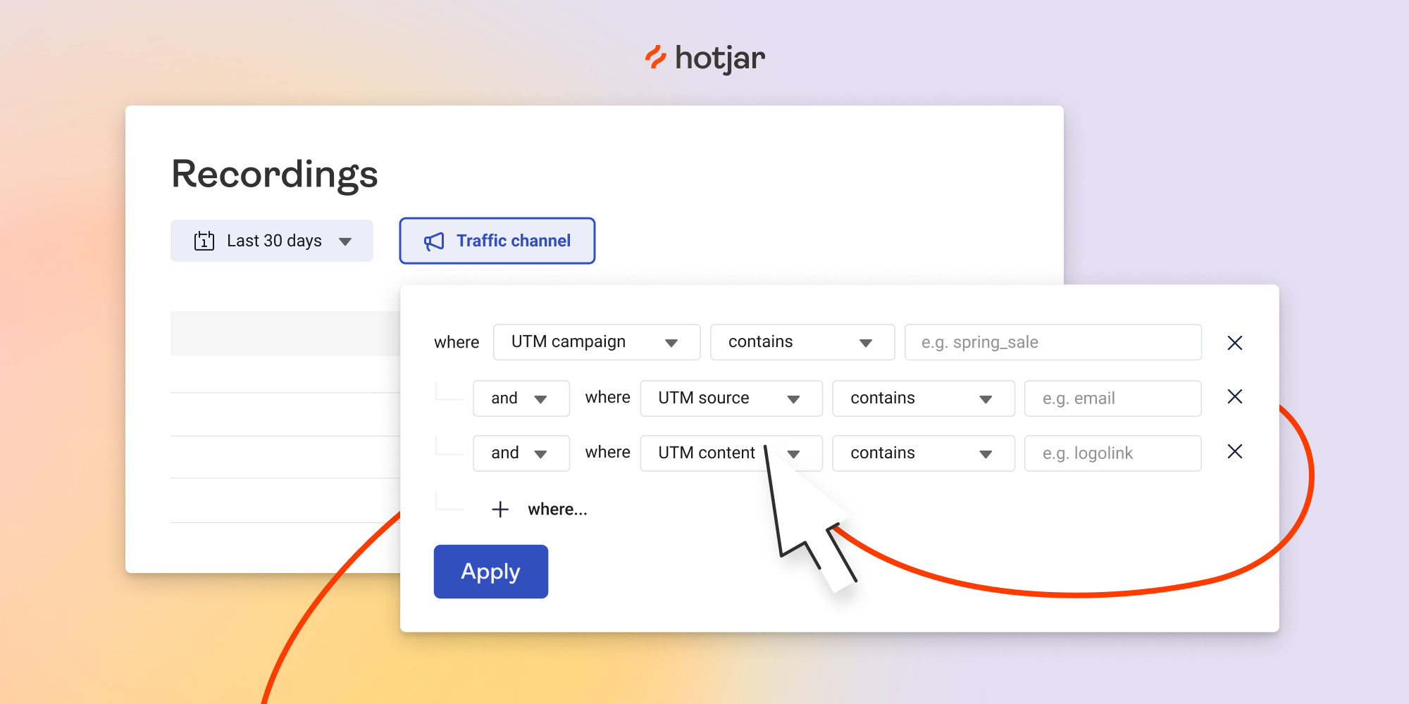 Optimize campaigns with the new traffic channel filter - Hotjar