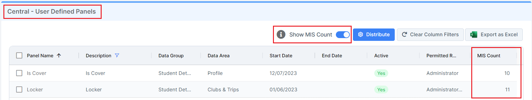 How to distribute User Defined Panels to schools in Vision – Bromcom – Documentation Centre