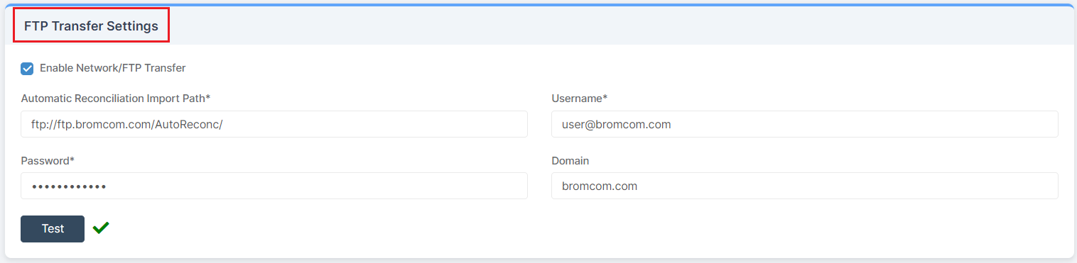 MAT Finance - Import files from a secure FTP location - Bromcom