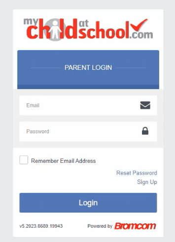 MCAS - Parent account self Sign Up - Bromcom