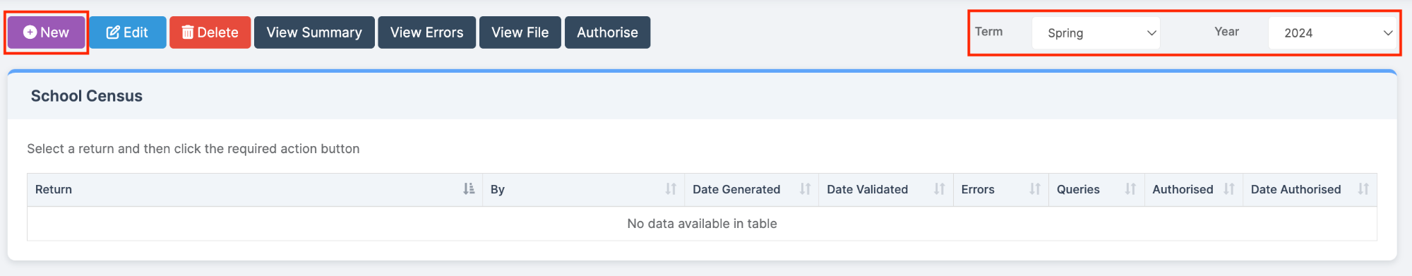 Census - School Census for Spring 2024 - Bromcom