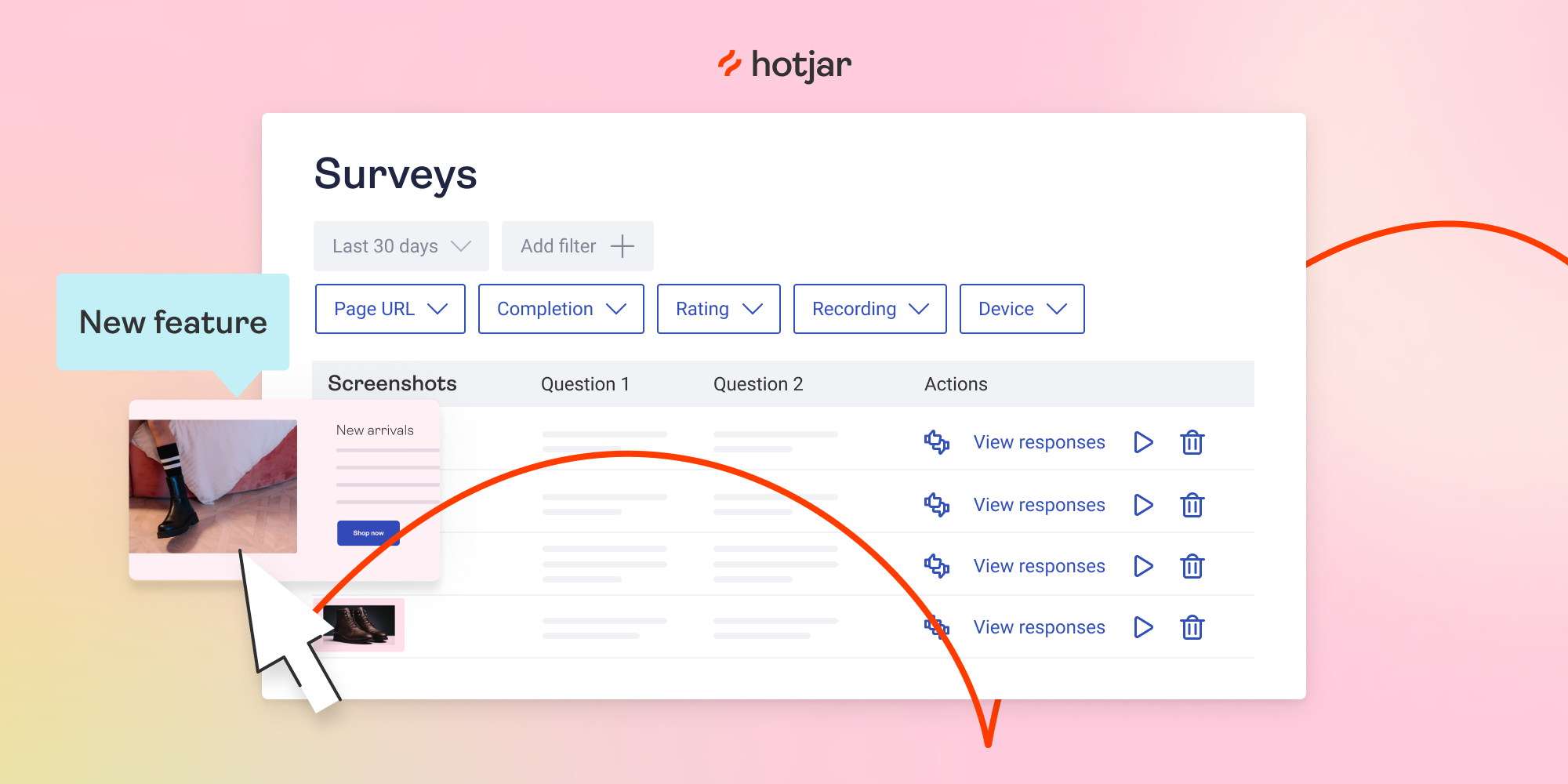 Get more context with screenshots in Surveys - Hotjar