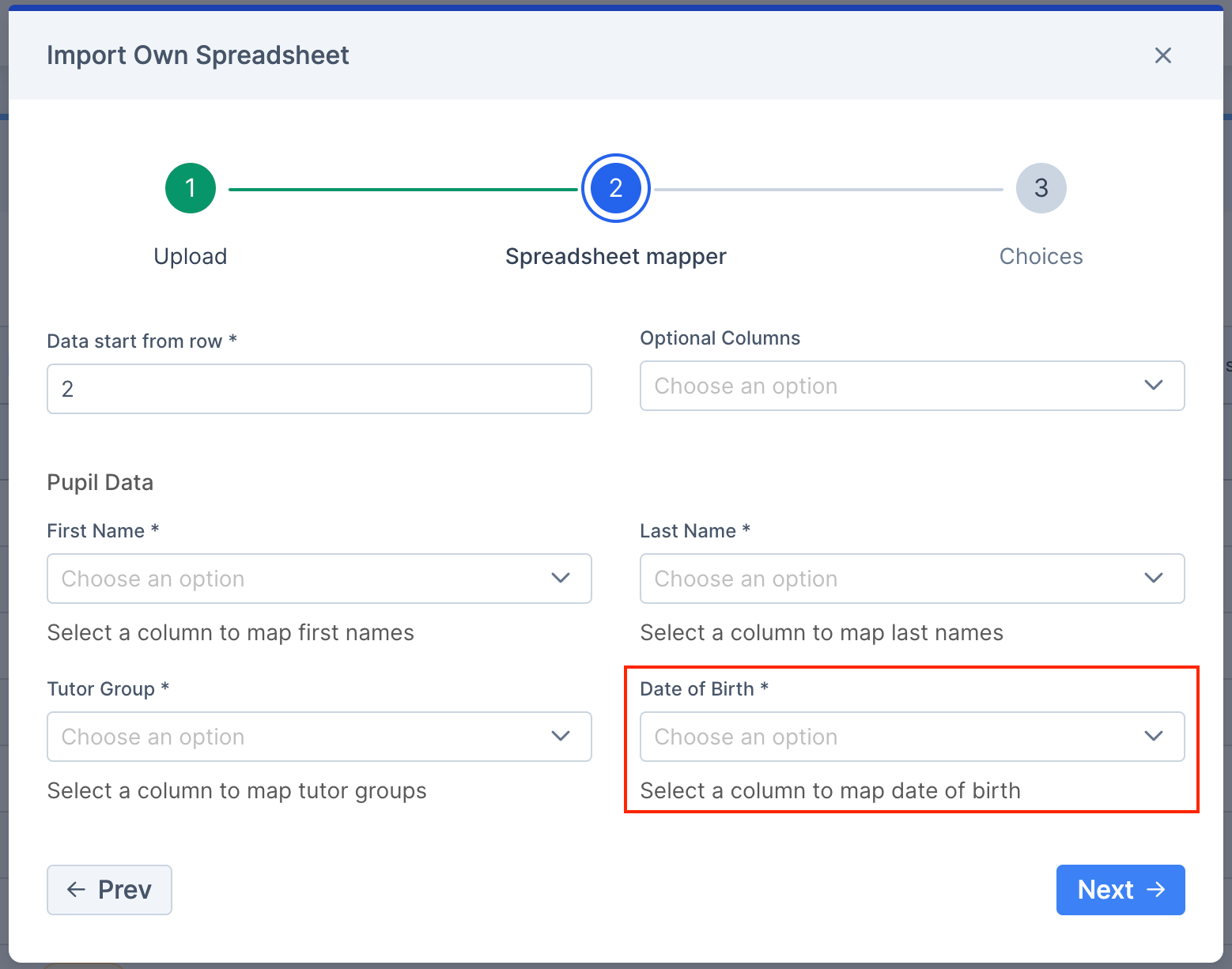 How to use the Import Pupil Choices page – Bromcom – Documentation Centre