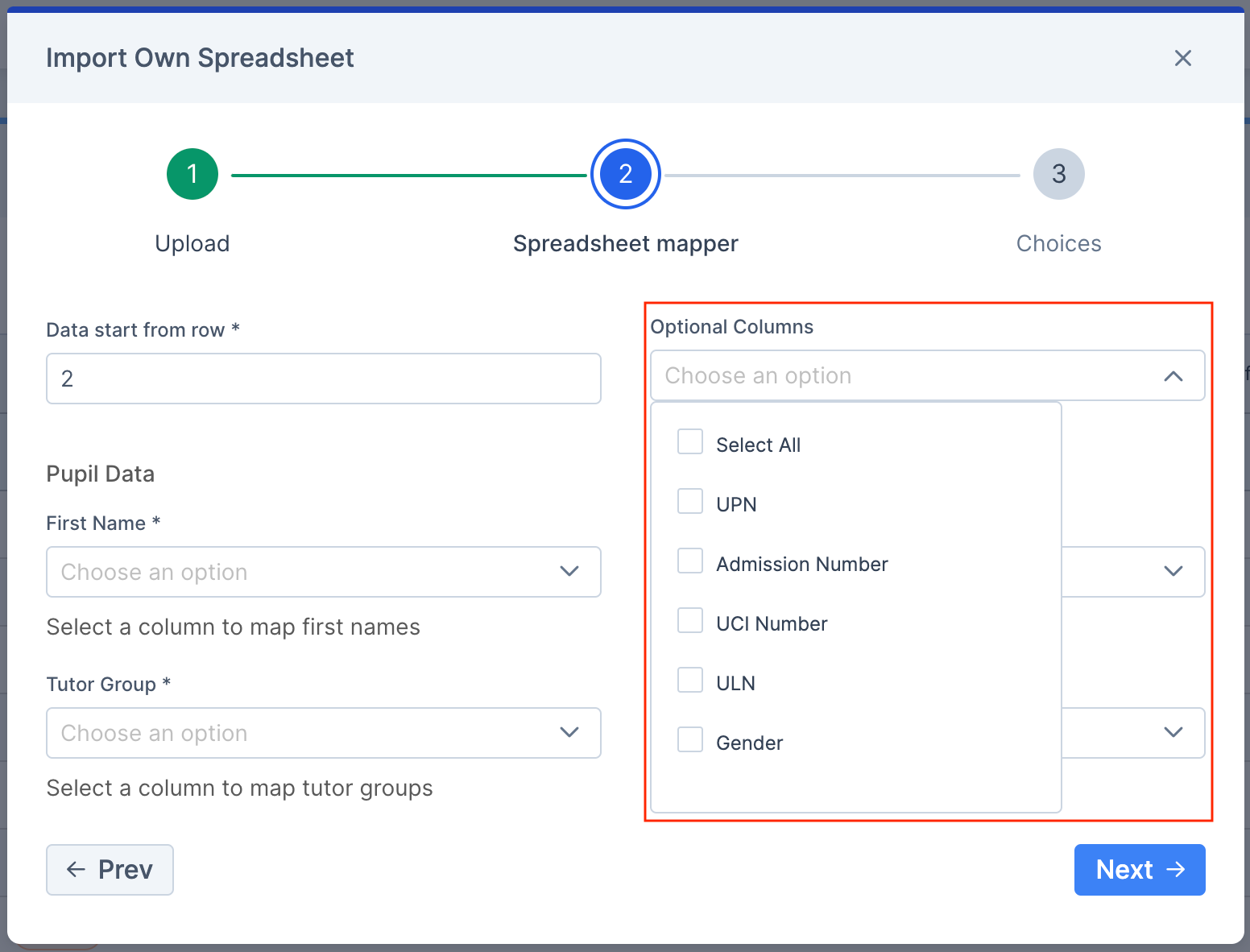 How to use the Import Pupil Choices page – Bromcom – Documentation Centre