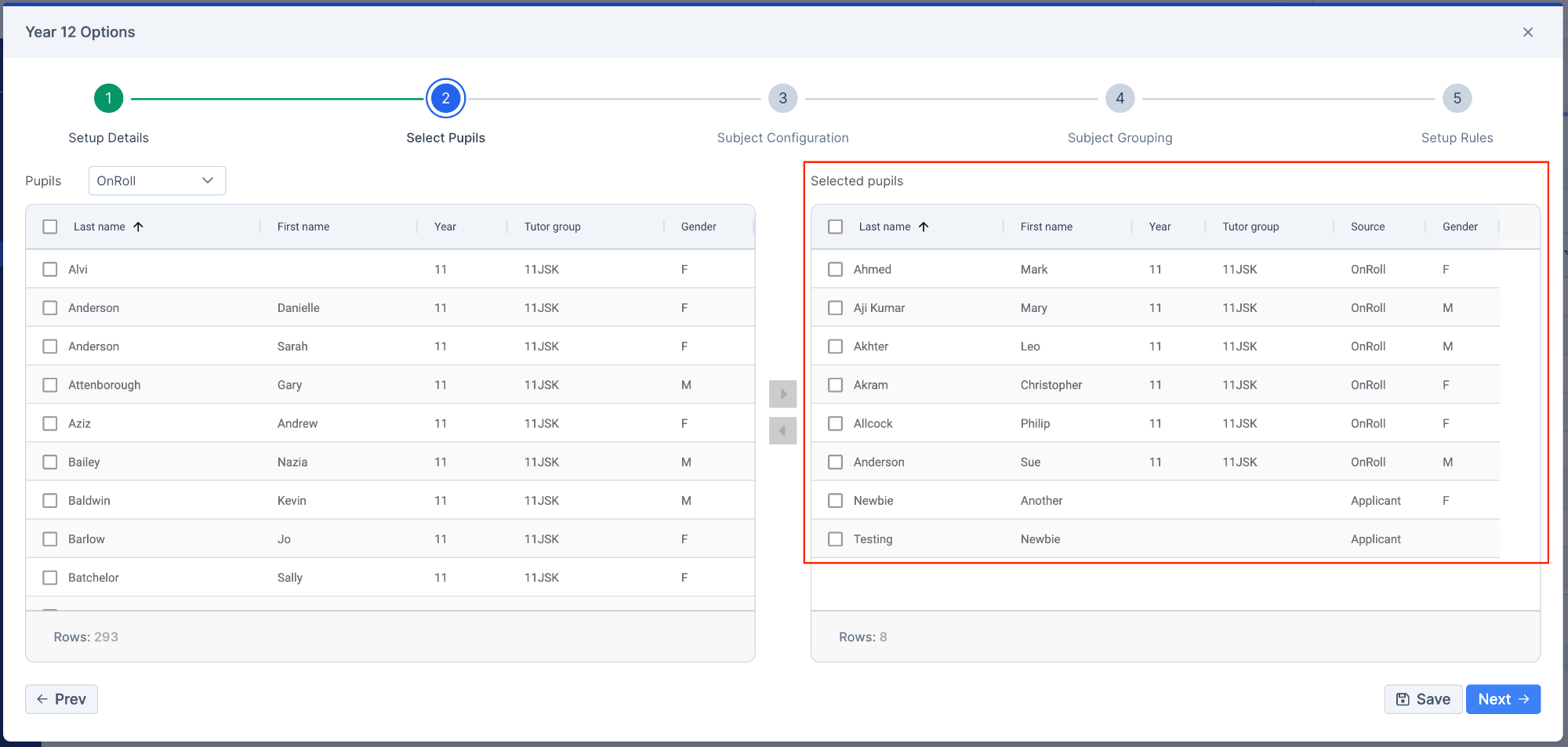 Options - Import Pupil Choices - Bromcom