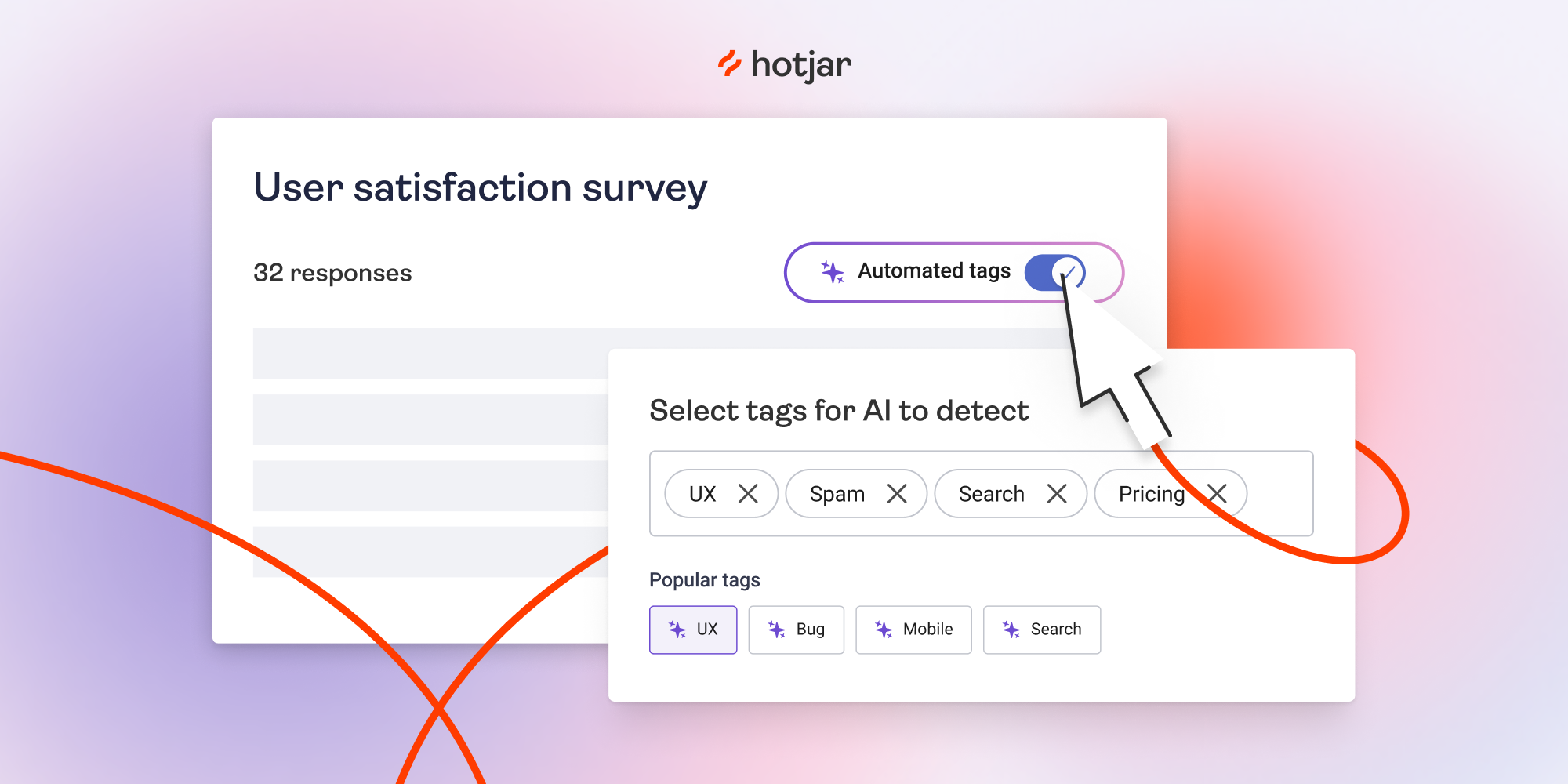Automatically tag survey responses - Hotjar