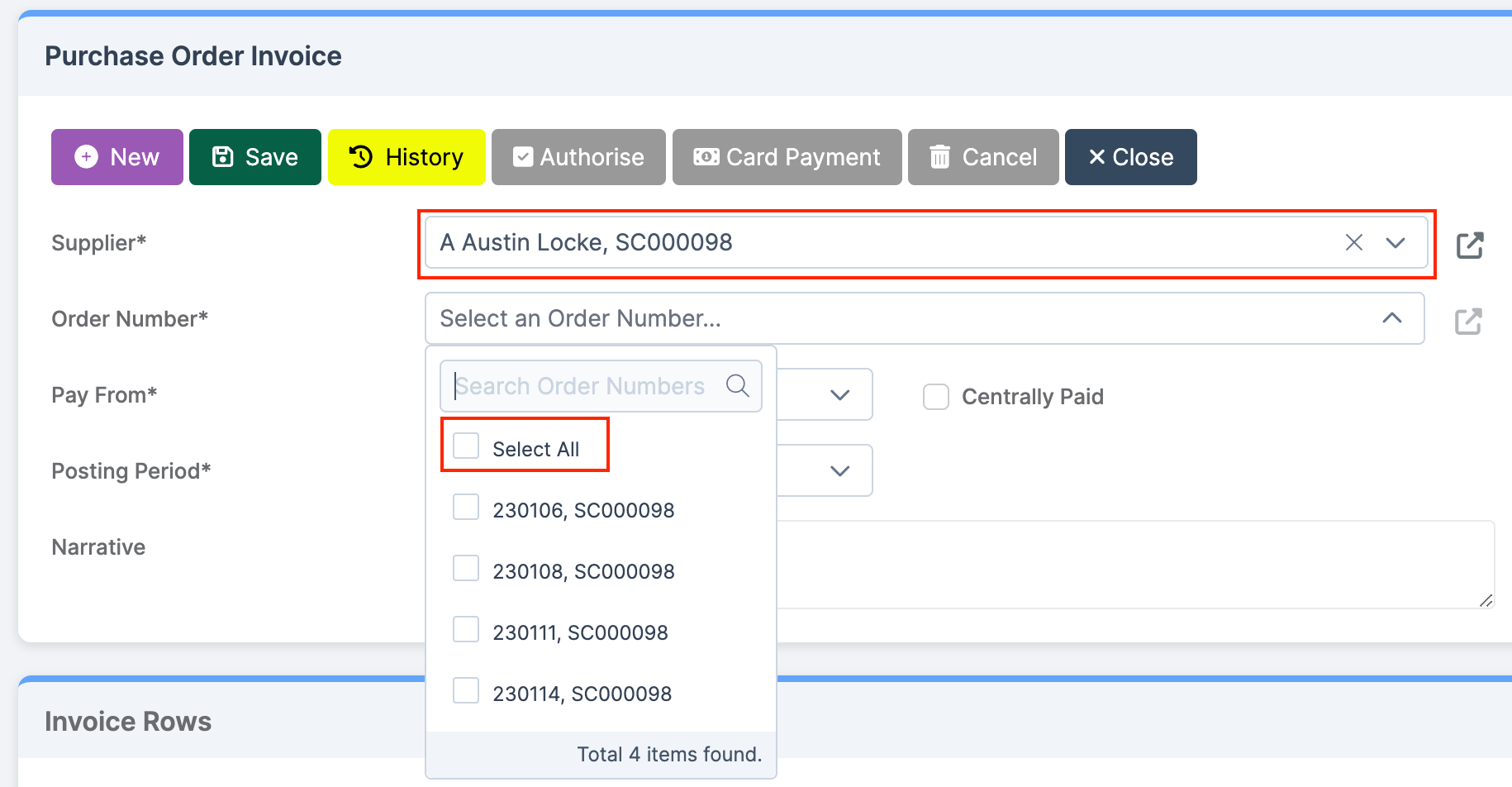 How to Create a Purchase Order Invoice – Bromcom – Documentation Centre