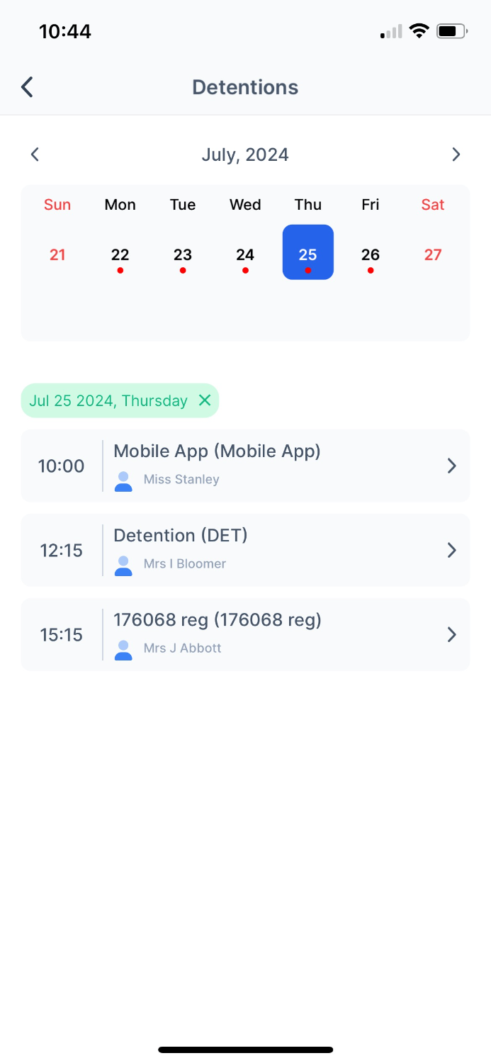 How to view Detentions in the MCAS App – Bromcom – Documentation Centre