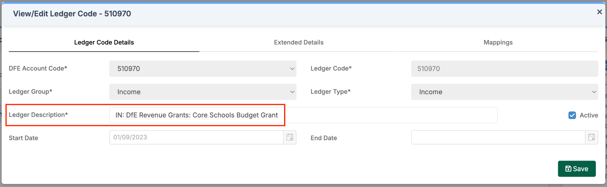 MAT Finance - Update to DfE Chart of Accounts: Description of Ledger ...
