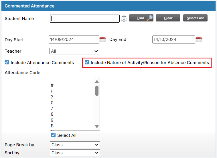 Reporting - Commented Attendance Report Updates - Bromcom