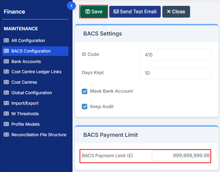 Finance - BACS Run Limit Introduced - Bromcom