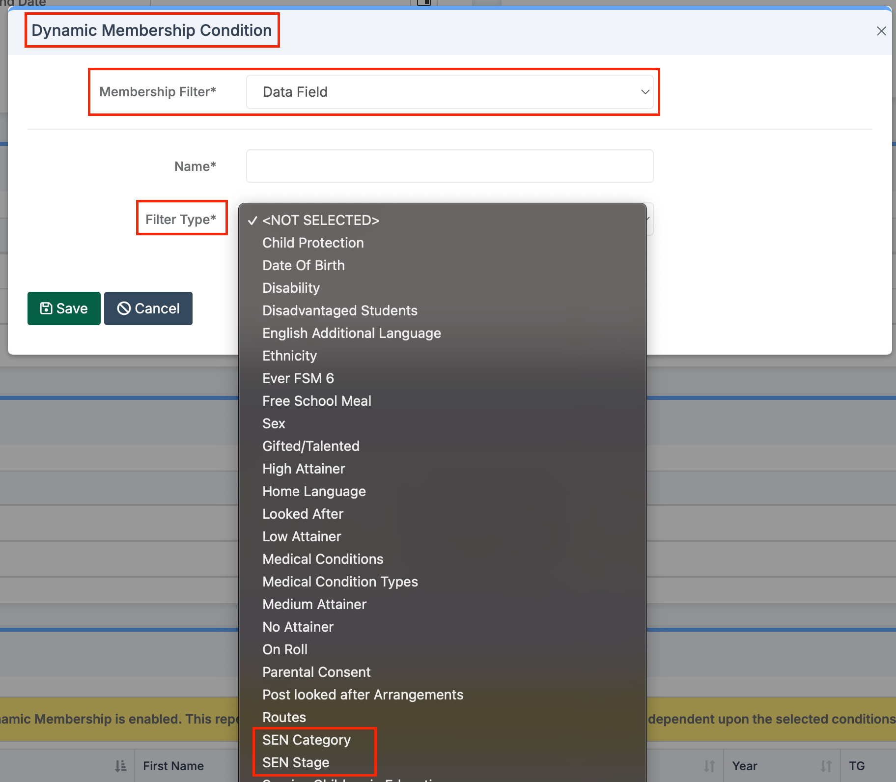 Administration - SEN updates - Bromcom