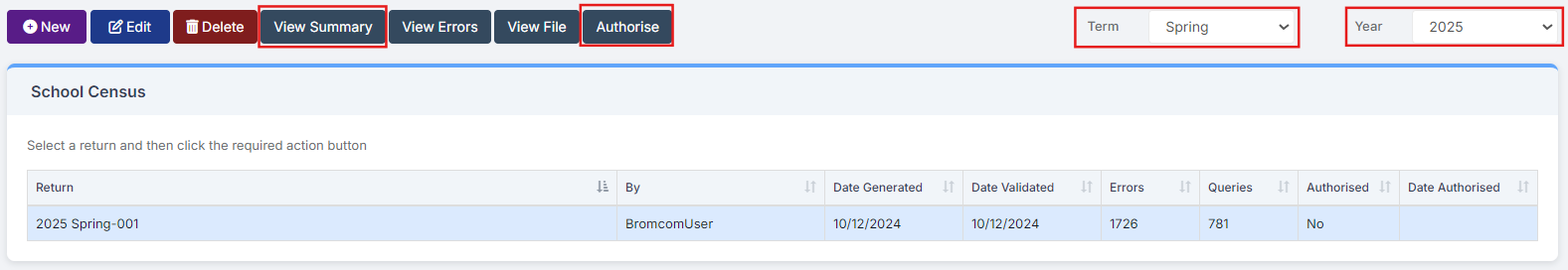Census - Spring 2025 Census Guidance - Bromcom