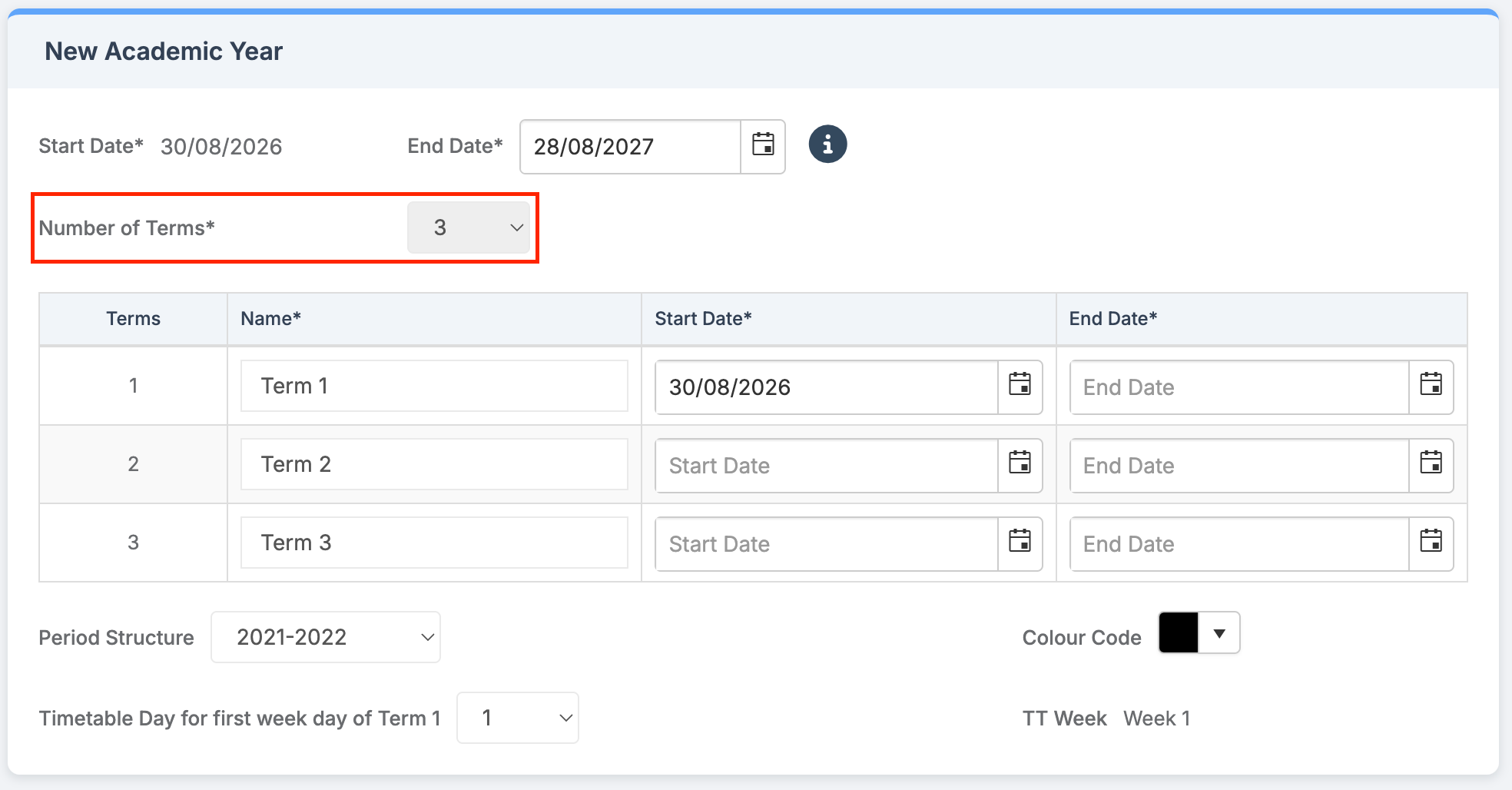 Curriculum - Update to Academic Years - Bromcom