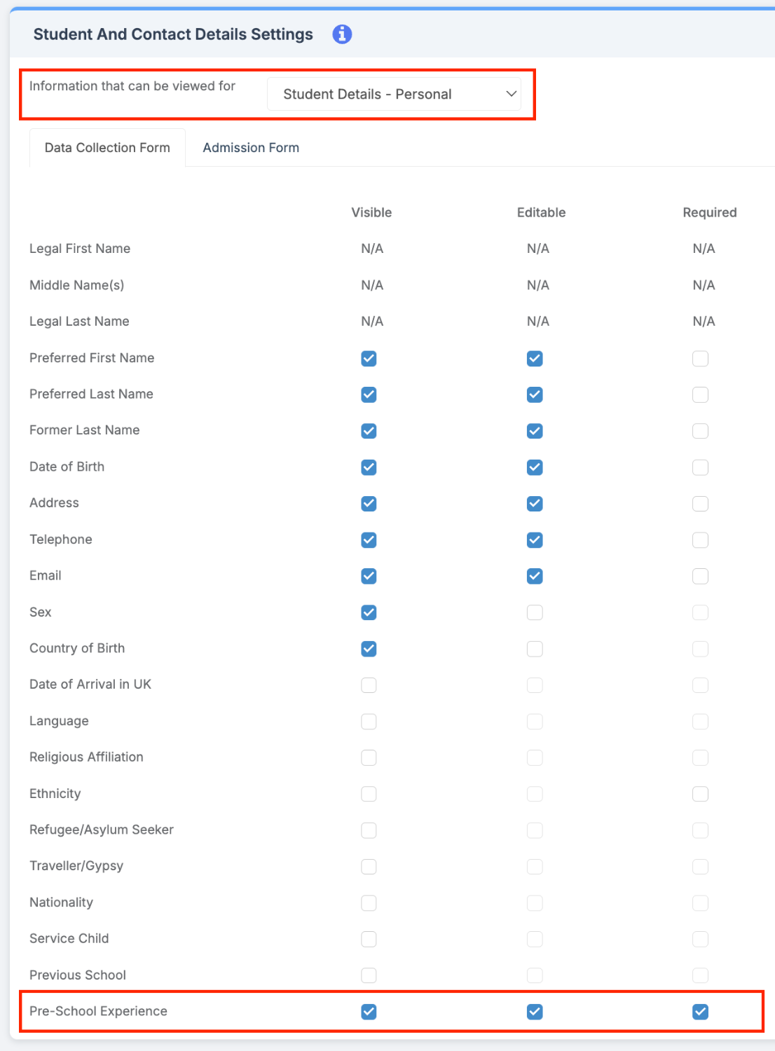 MCAS - Updates to configuration - Bromcom