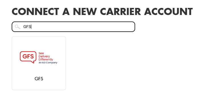 New Carrier Integration: GFS - Shiptheory