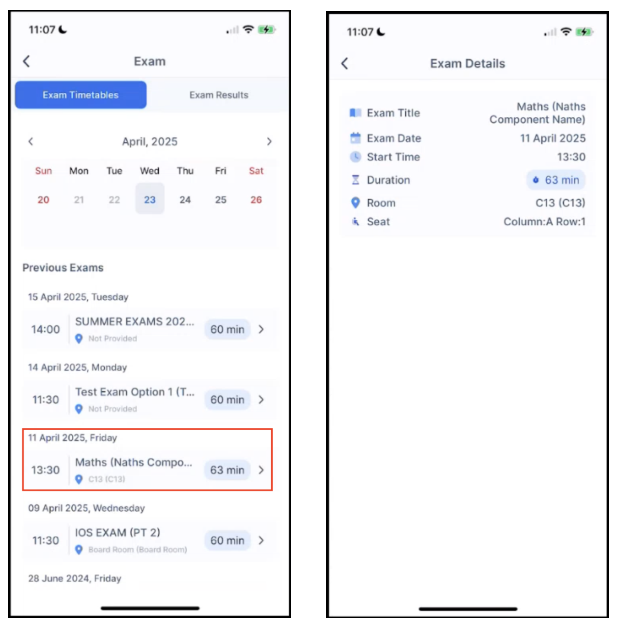 How To View Exams In The Mcas App Bromcom Documentation Centre