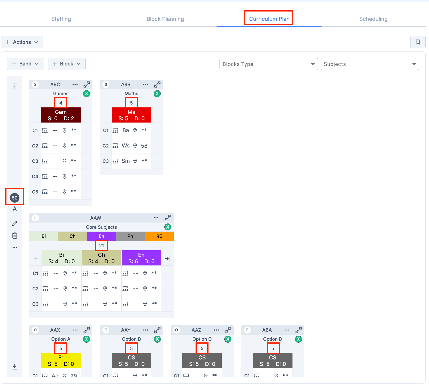 How to manage Bands in Curriculum Plan – Bromcom – Documentation Centre