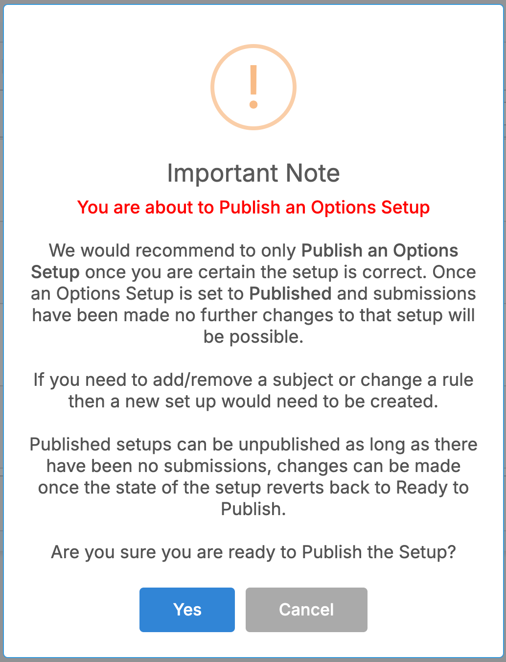 Options - Options Setup: New Status Workflow - Bromcom