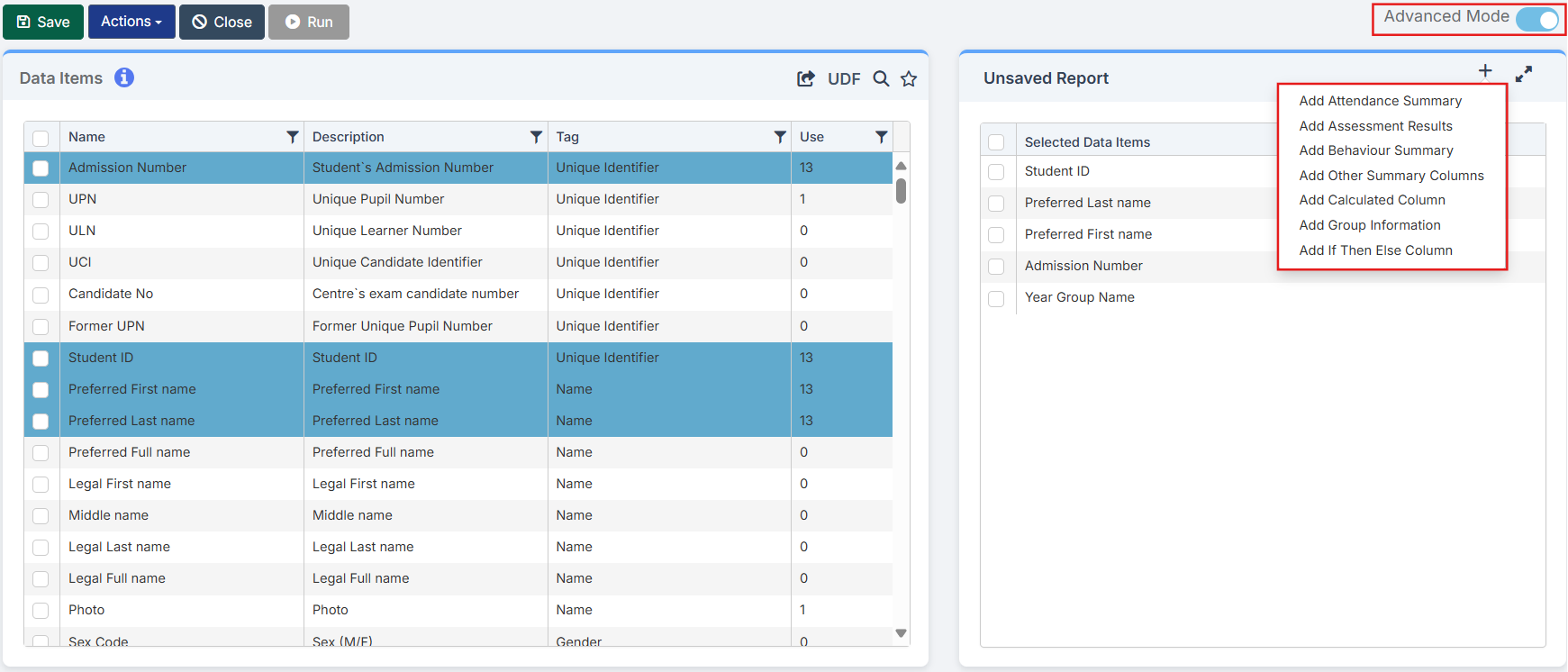 attendance reports bromcom
