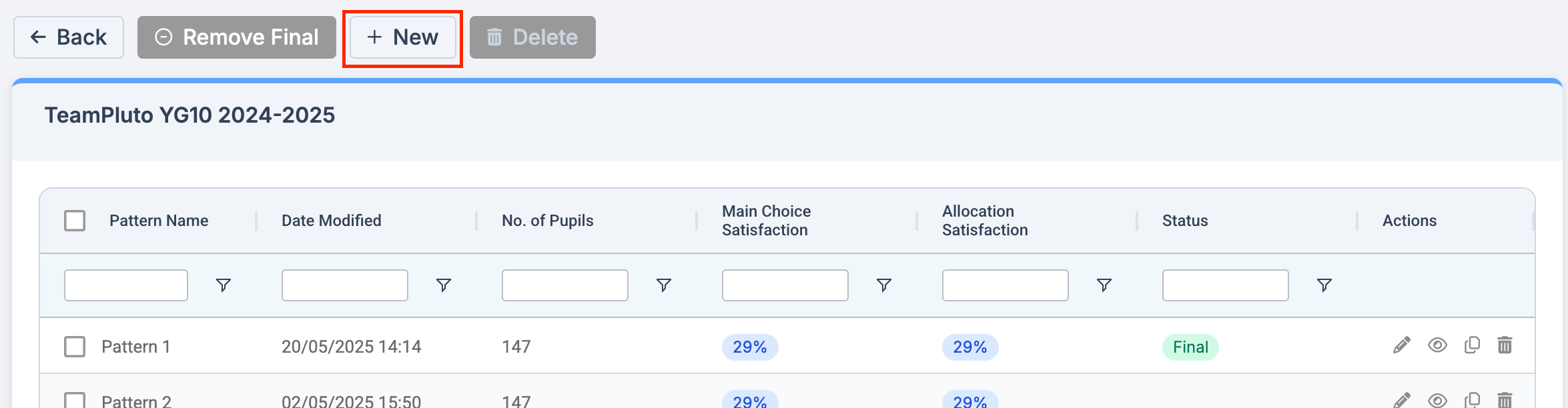 How to use Options Timetable Patterns – Bromcom – Documentation Centre