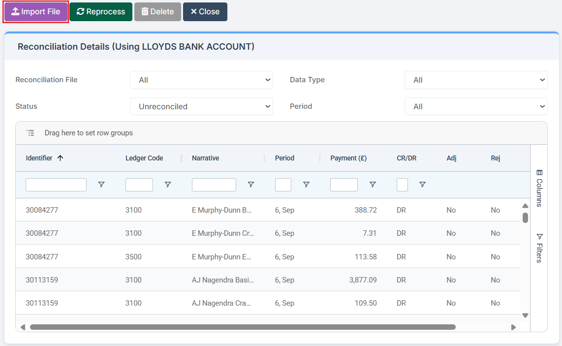 Finance - Convert Automatic Reconciliation to new UI - Bromcom