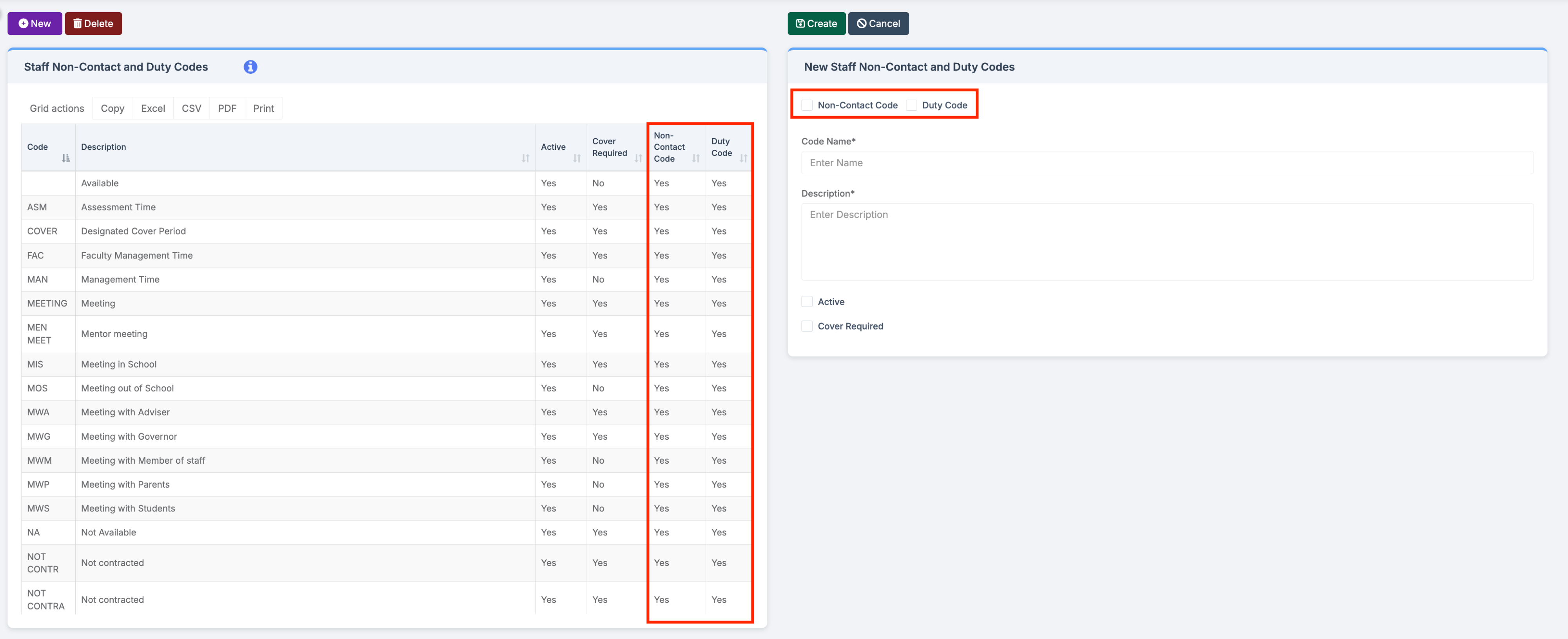 wTimetable - Non-Contact Codes: Enhancements to MIS Modules - Bromcom