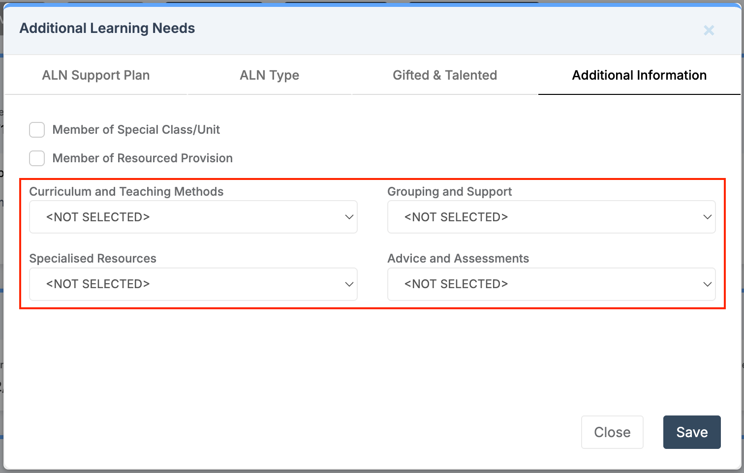 Administration - SEN Now Renamed to ALN: Statutory Update - Bromcom