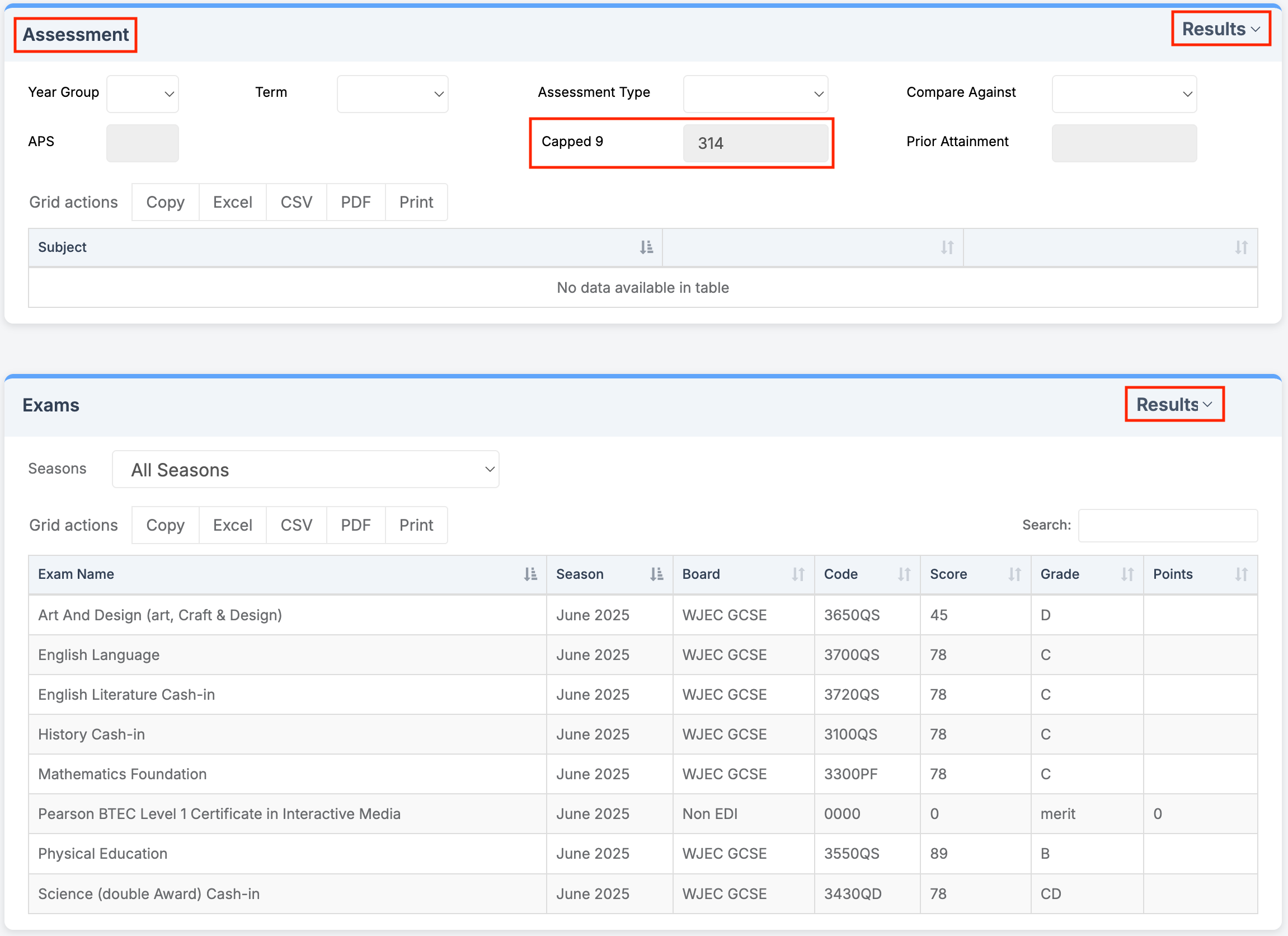 Assessment - Capped 9 Score - Bromcom