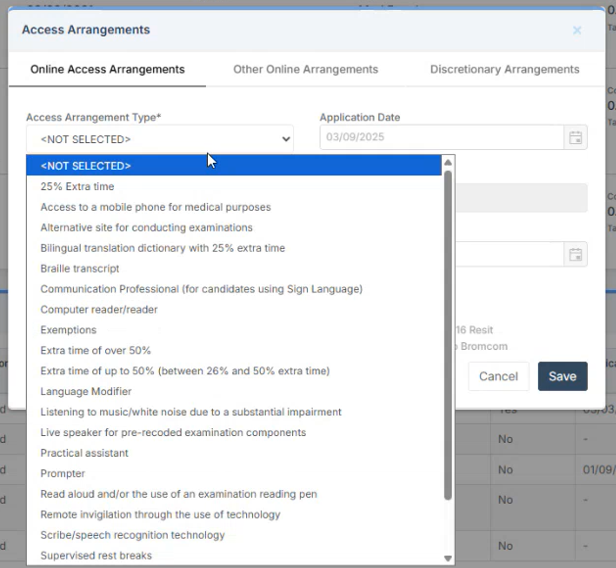 How to Manage Access Arrangements – Bromcom – Documentation Centre