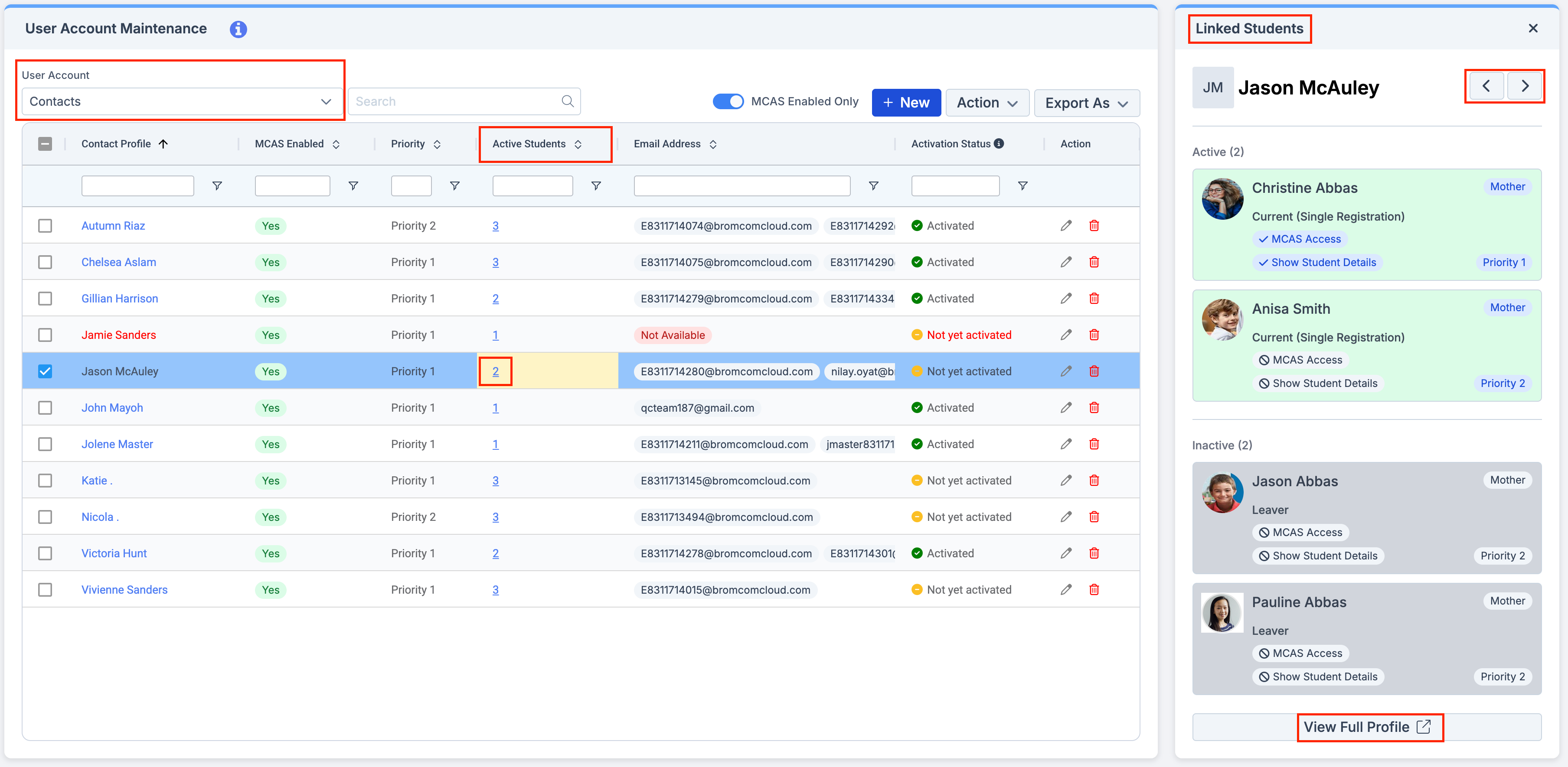 How to Manage MCAS User Accounts – Bromcom – Documentation Centre